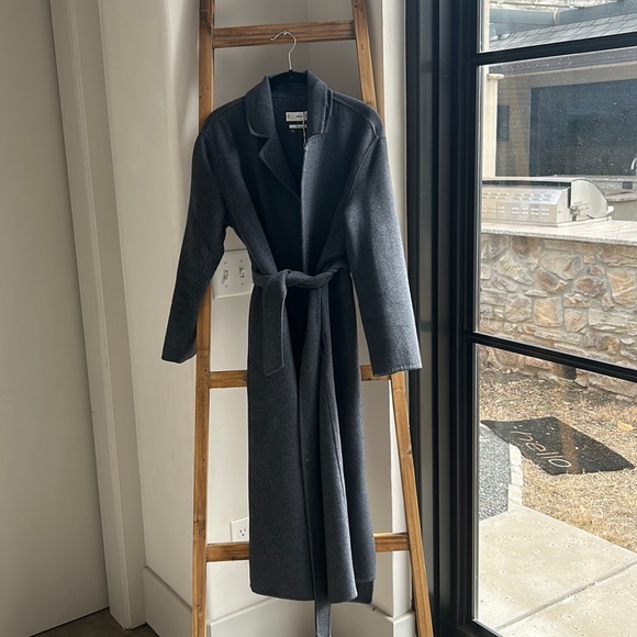 Mango | Jackets & Coats | Mango Xs Handmade Charcoal Grey Coat | Poshmark